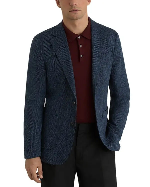 REISS Manci Tailored Fit Herringbone Blazer
