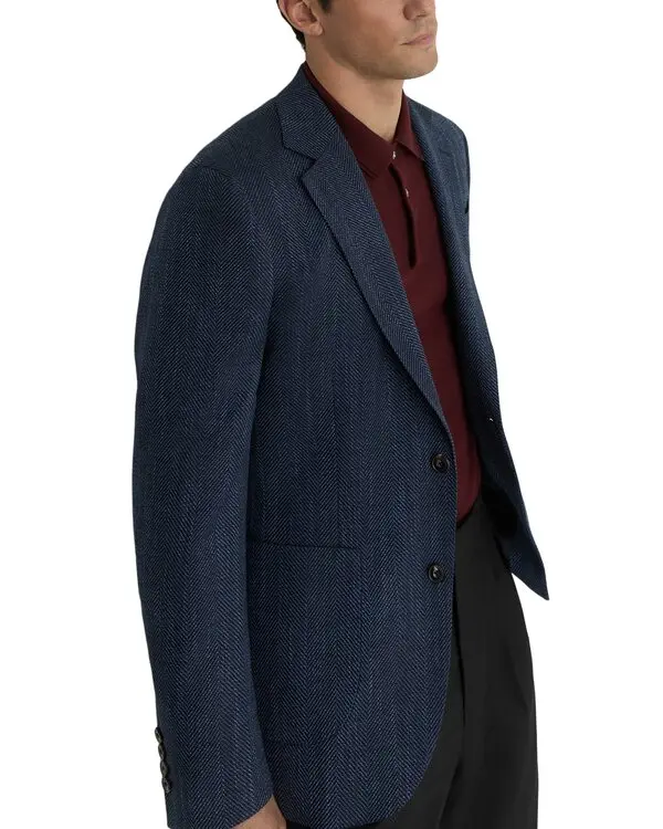 REISS Manci Tailored Fit Herringbone Blazer