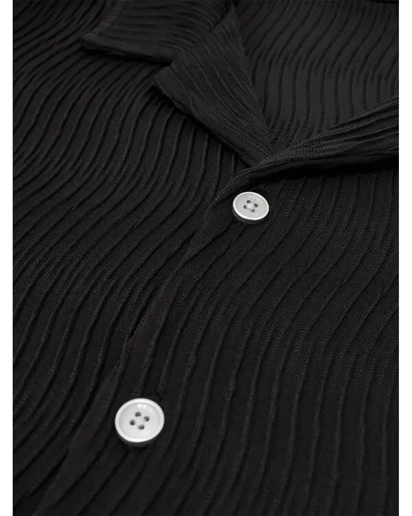 REISS Aleo Textured Wave Cubano Shirt