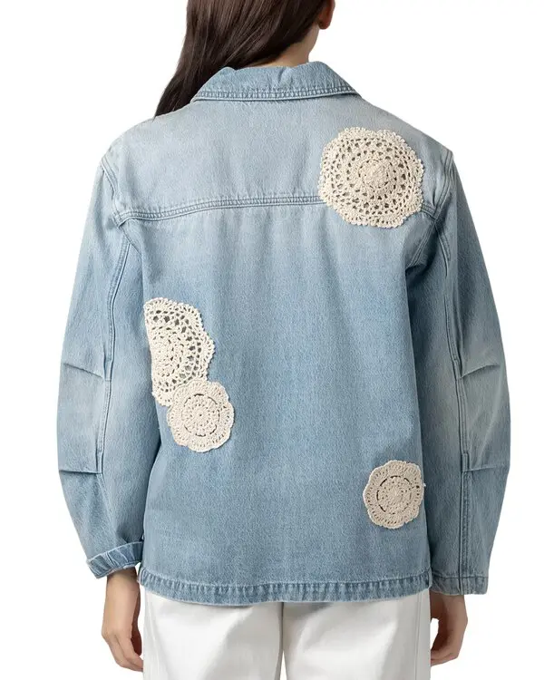 Blanknyc Denim Jacket With Crochet Embellishments