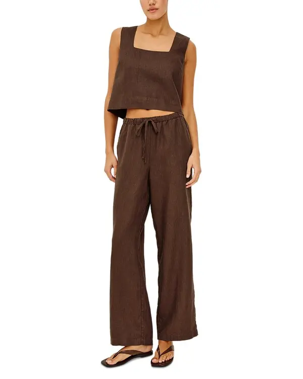 Rails Akira Linen Top - Espresso
