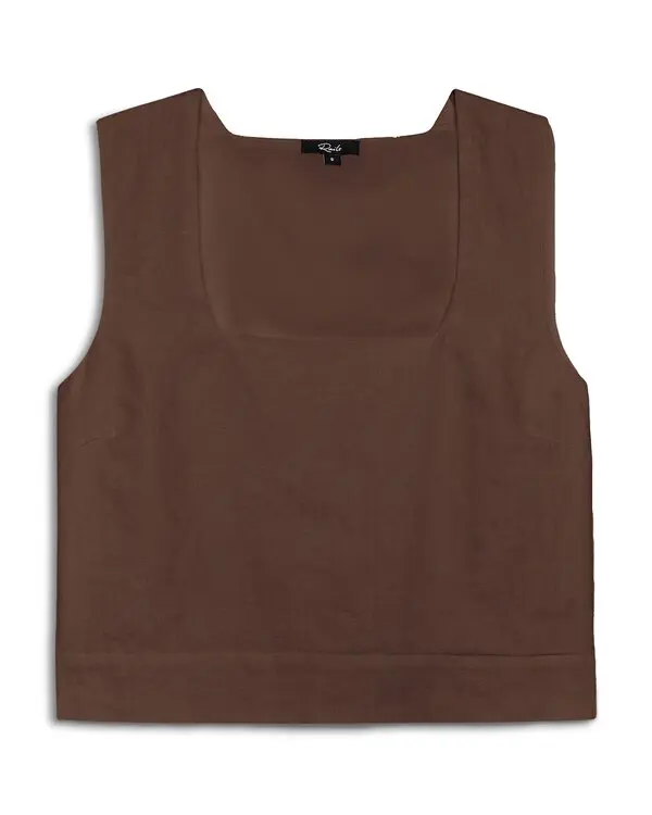 Rails Akira Linen Top - Espresso