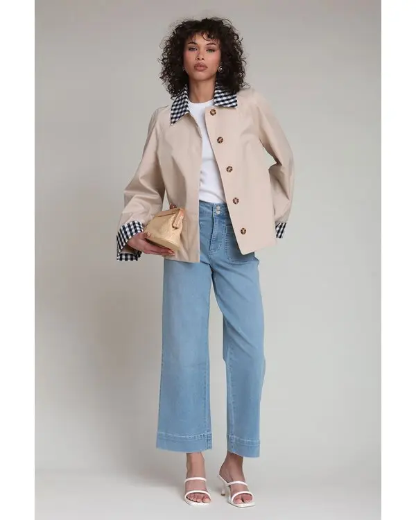 Bagatelle Cotton Crop Trench Coat - Sand