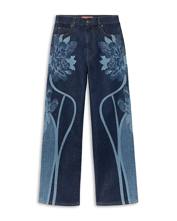 La DoubleJ The Straight Leg Jeans - Queen Peony Placée