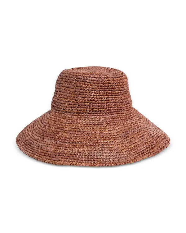 Jenni Kayne Soleil Raffia Sun Hat - Chocolate