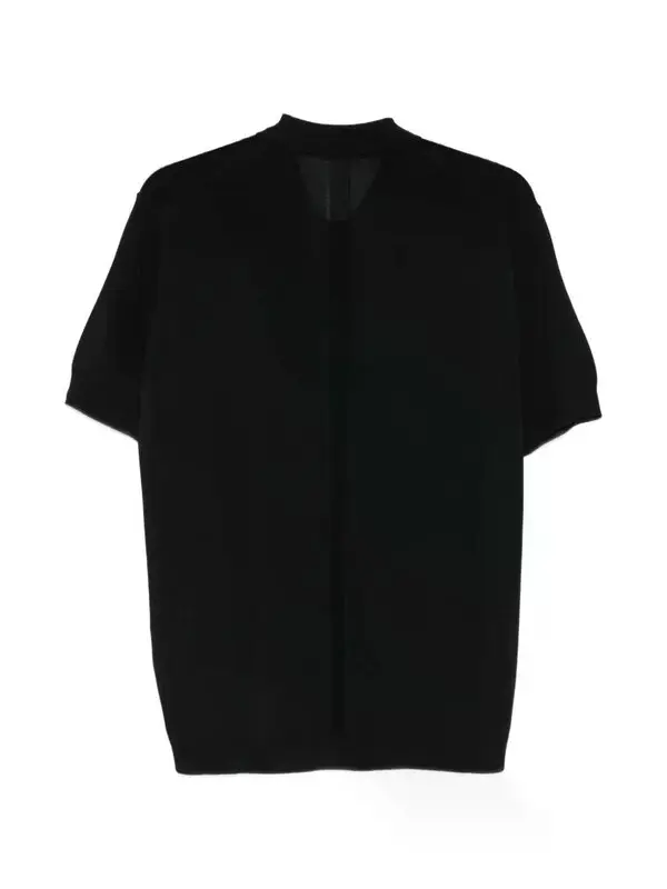 LOW BRAND Fine-knit Polo Shirt - Black