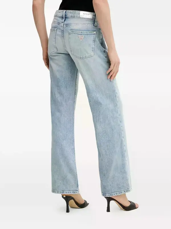Guess Low-rise Straight Leg Jeans - Blue