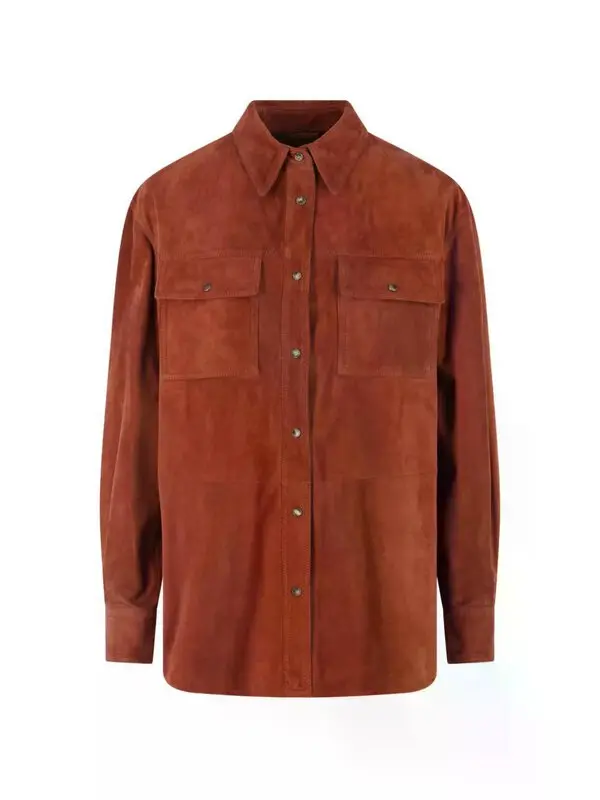 Brunello Cucinelli Suede Button Jacket