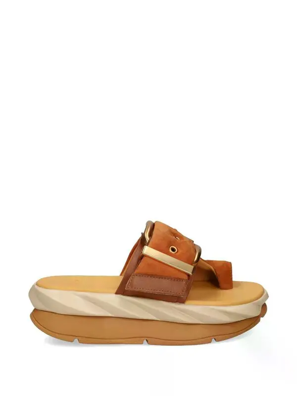 4CCCCEES Mellow Glow Buckled Leather Sandals