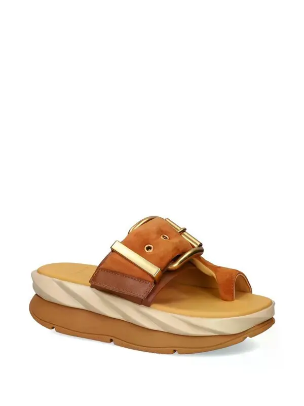 4CCCCEES Mellow Glow Buckled Leather Sandals