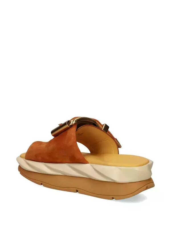 4CCCCEES Mellow Glow Buckled Leather Sandals