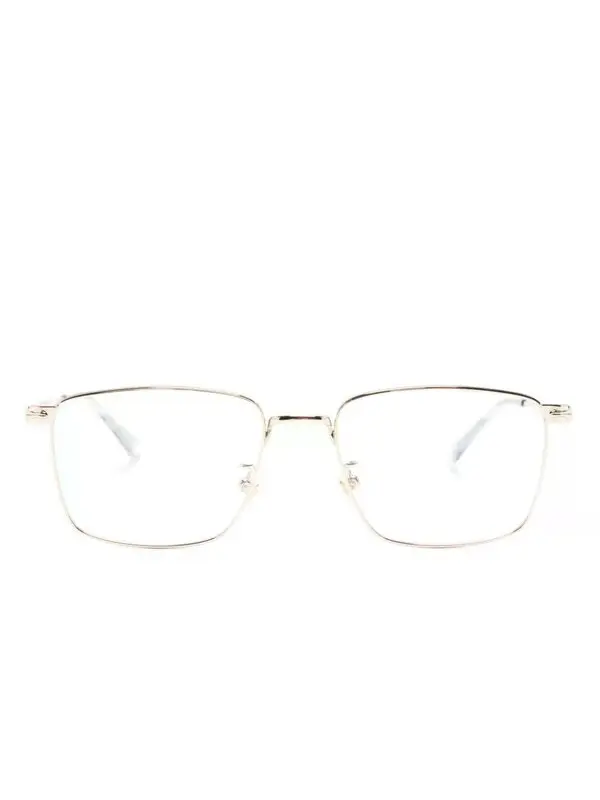 Montblanc Square-frame Glasses - Gold