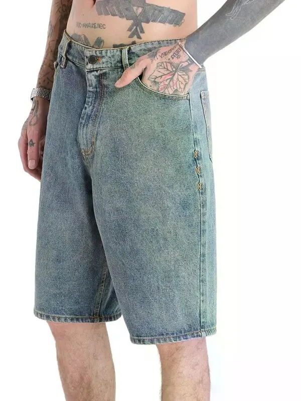 DAILY PAPER Embroidered Denim Shorts