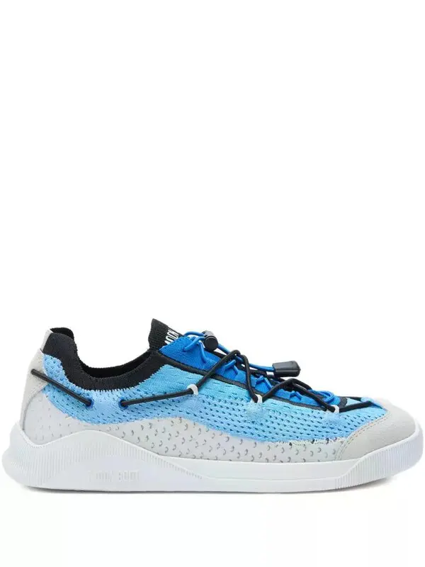 Moon Boot Moonlight Knit And Suede Low Top Sneakers
