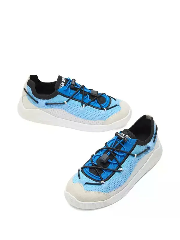 Moon Boot Moonlight Knit And Suede Low Top Sneakers