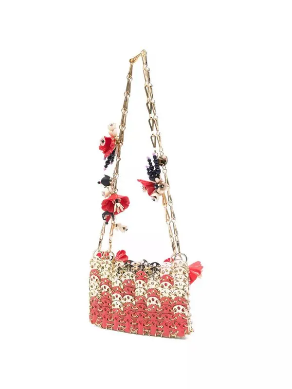Rabanne Nano 1969 Floral-appliqué Chain Shoulder Bag