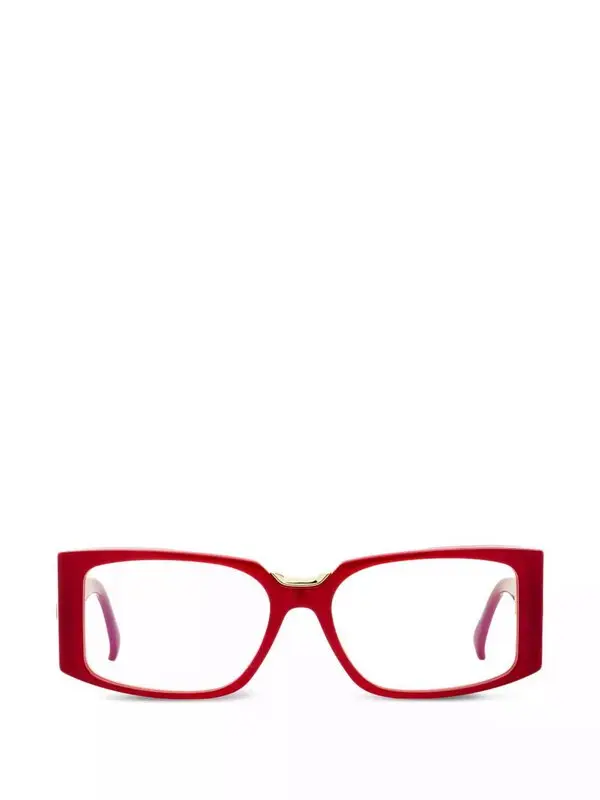 Max Mara Rectangle Full Rim Eyeglasses - Red