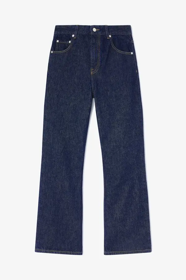 GANNI Betzy Cropped Jeans - Navy
