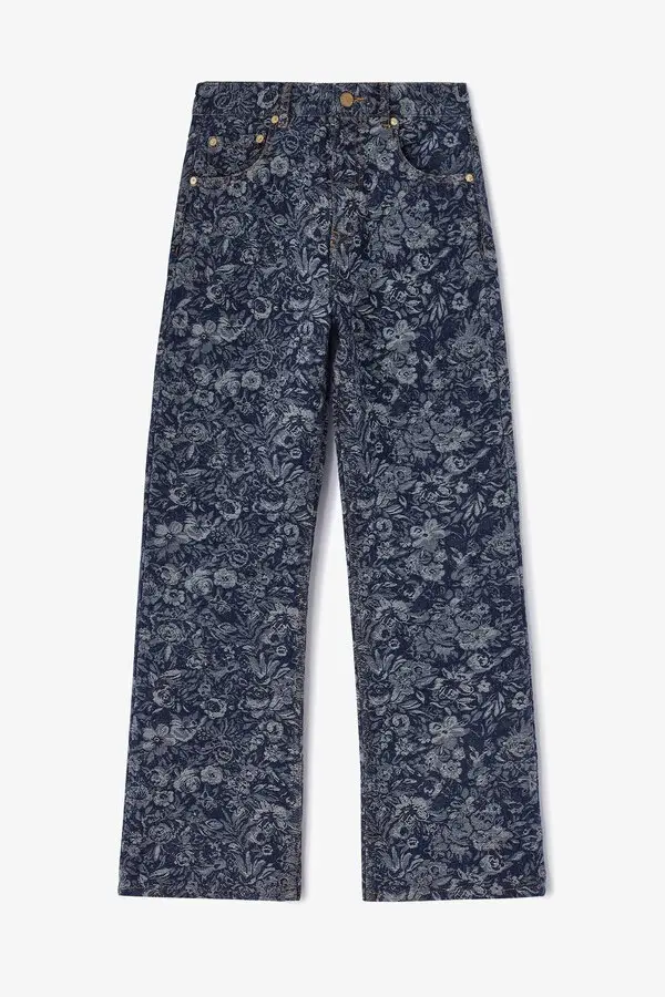GANNI Betzy Cropped Jeans - Navy
