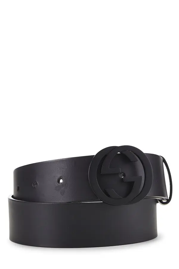 Gucci Interlocking Gg Belt - Black
