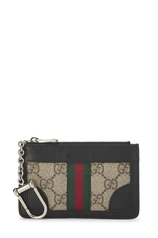 Gucci Gg Supreme Canvas Coin Purse - Black