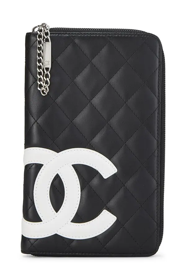 Chanel Calfskin Cambon Zippy Organizer - Black