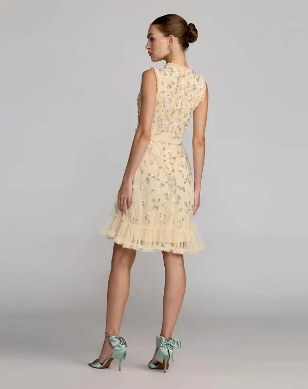 Mac Duggal Sleeveless Sequin Embellished Dress