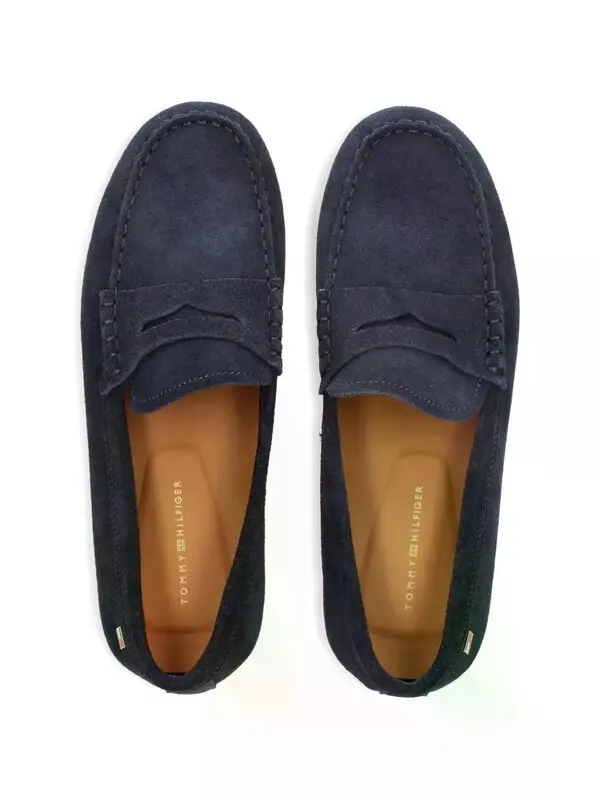 Tommy Hilfiger Suede Penny Leather Loafers