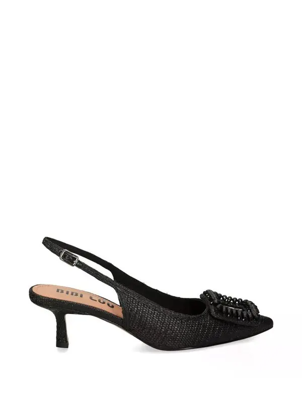 BIBI LOU Beaded Buckle Pointed Toe Pumps