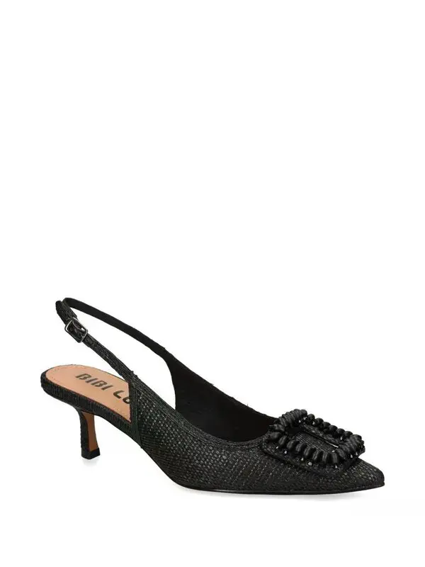 BIBI LOU Beaded Buckle Pointed Toe Pumps