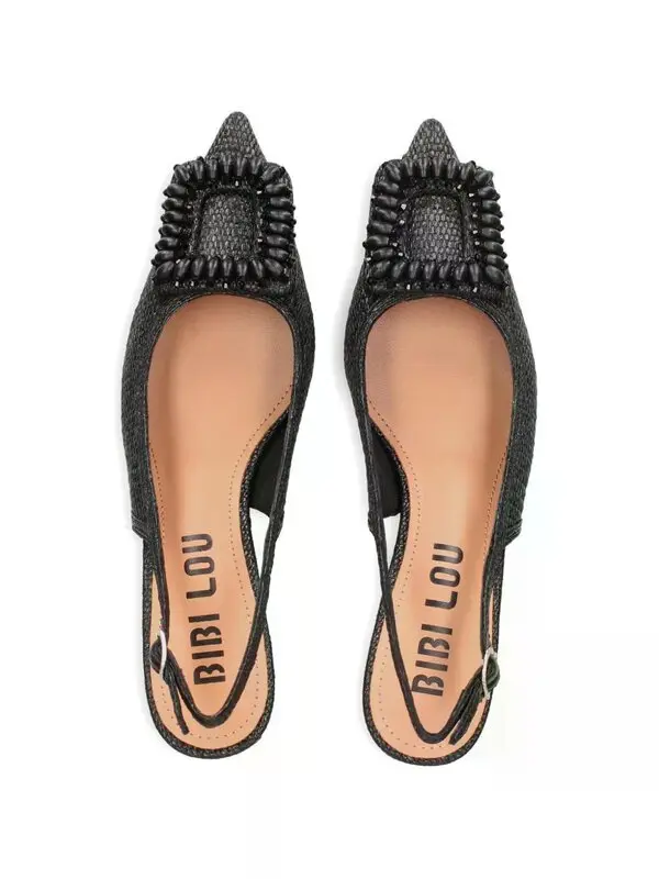 BIBI LOU Beaded Buckle Pointed Toe Pumps