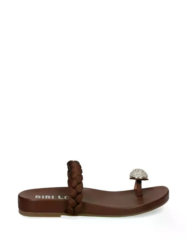 BIBI LOU Braided Rhinestone Embellished Sandals