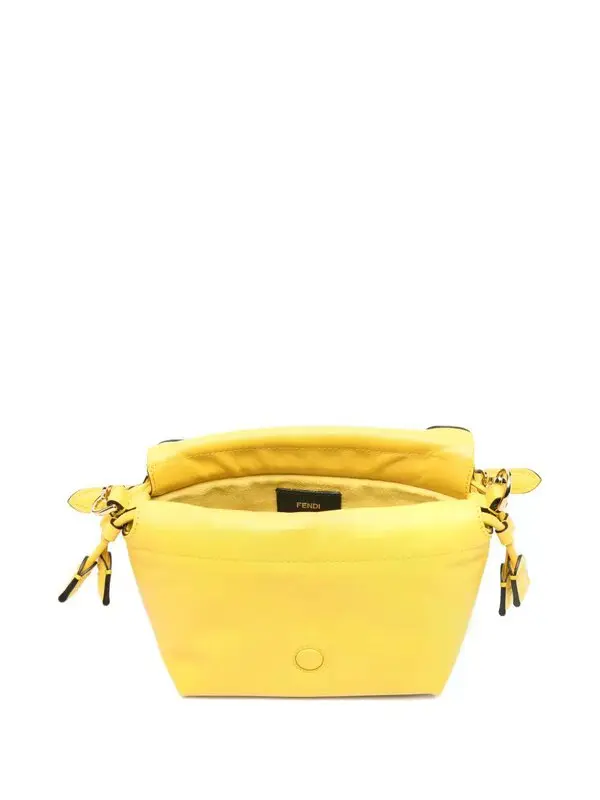 Fendi Logo Plaque Tote Bag - Yellow