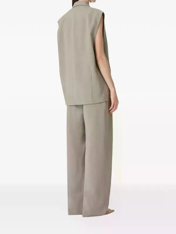 IRO PARIS Sleeveless Notched-lapel Jacket - Green
