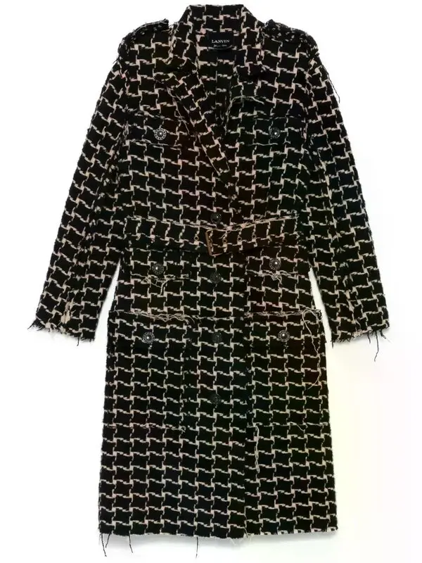 LANVIN 2010s Checked Mid-length Coat