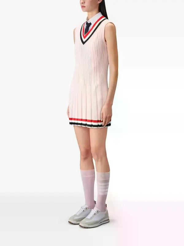 Thom Browne Striped Cable-knit Mini Dress