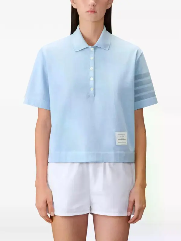 Thom Browne 4-bar Jersey Polo Top