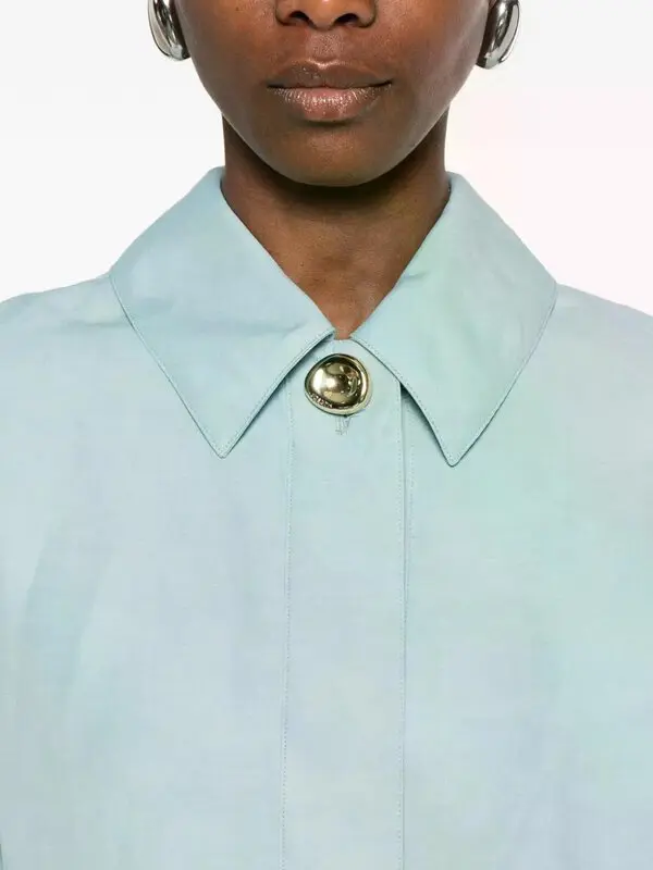 JOSEPH Button-detail Short-sleeve Shirt - Blue