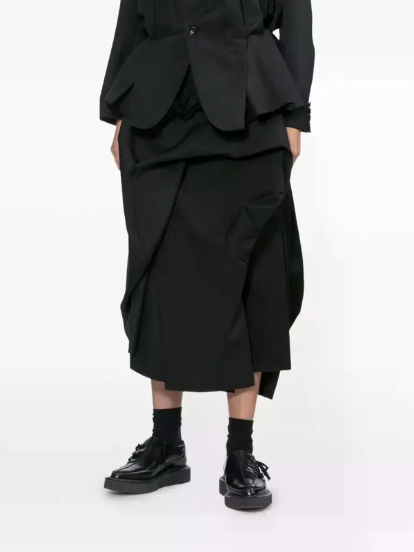 Comme Des Garçons Wrap-around Midi Skirt