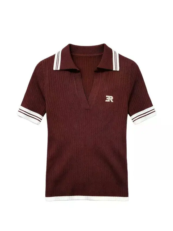 ERMANNO FIRENZE Striped Collar Polo Shirt