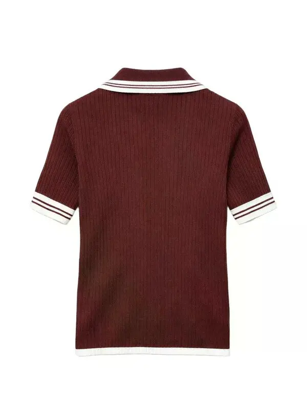 ERMANNO FIRENZE Striped Collar Polo Shirt