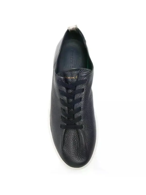 Officine Creative Grained Texture Lace-up Sneakers