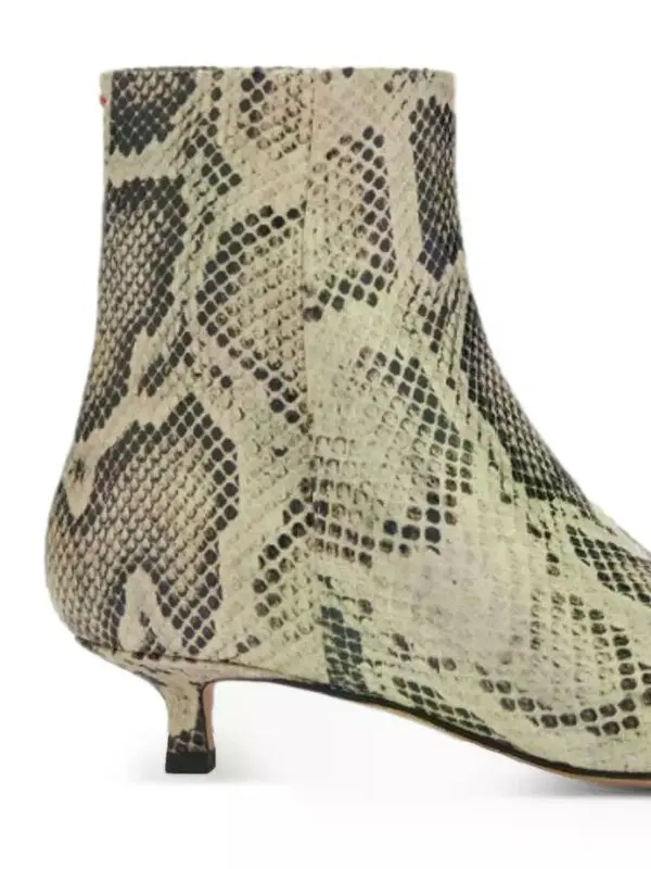 AeydĒ Sofie Snakeskin-effect Ankle Boots