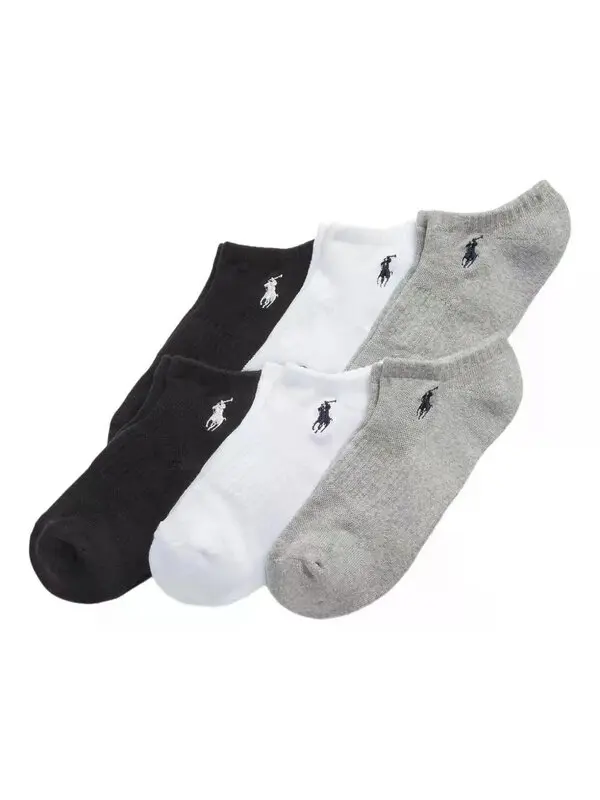 Polo Ralph Lauren Logo Low-cut Socks Pack Of 6 - Black