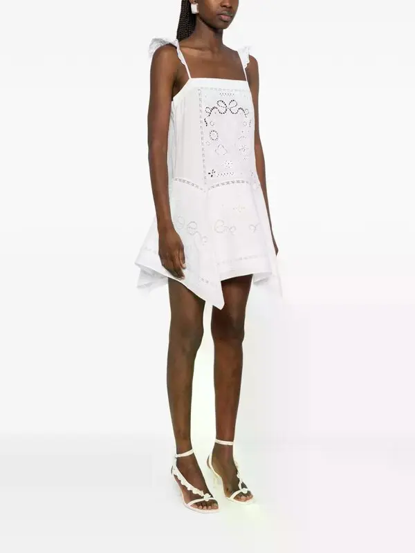 SELF-PORTRAIT Lace Trim Mini Dress