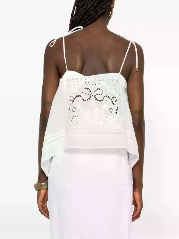 SELF-PORTRAIT Lace Tie-strap Top