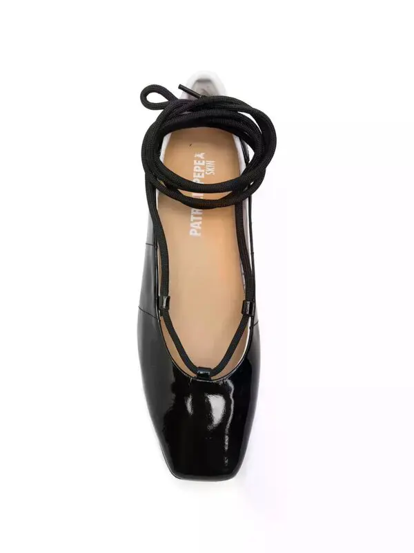 Patrizia Pepe Ankle-tie Pointed Toe Ballet Flats
