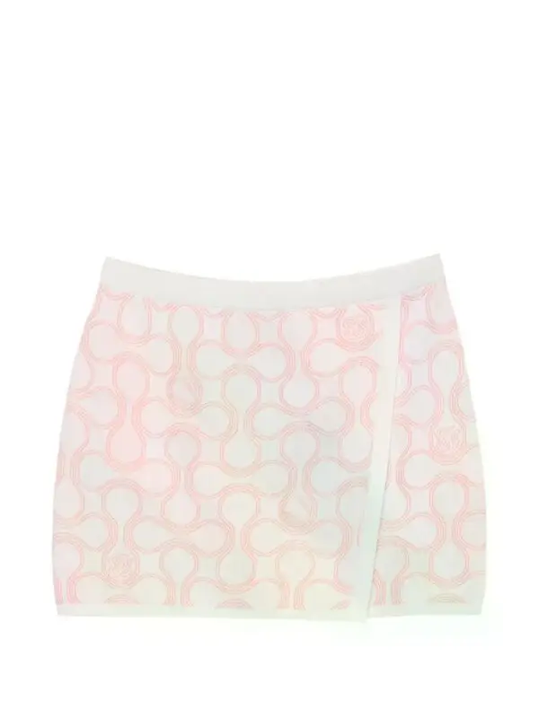 Casablanca Geometric Print Wrap Skirt