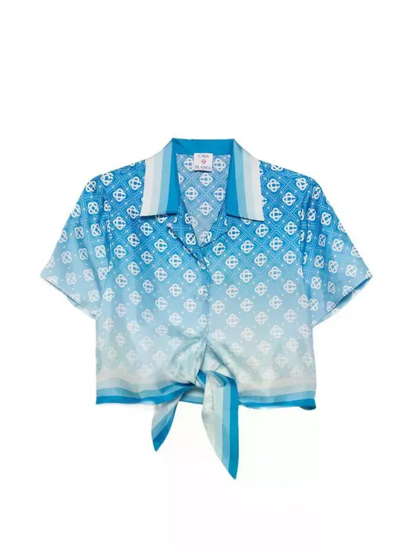 Casablanca Diamond Monogram Knotted Shirt
