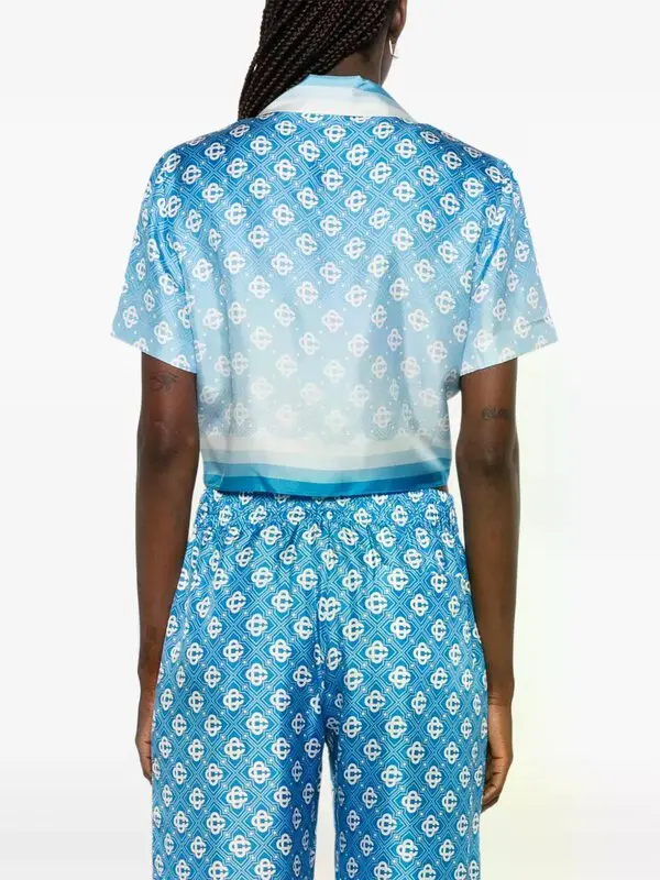 Casablanca Diamond Monogram Knotted Shirt